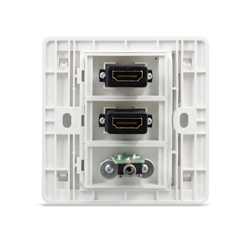 Silber Rand Wand Panel Dual HDMI Slot Gesicht Plat... – Vicedeal