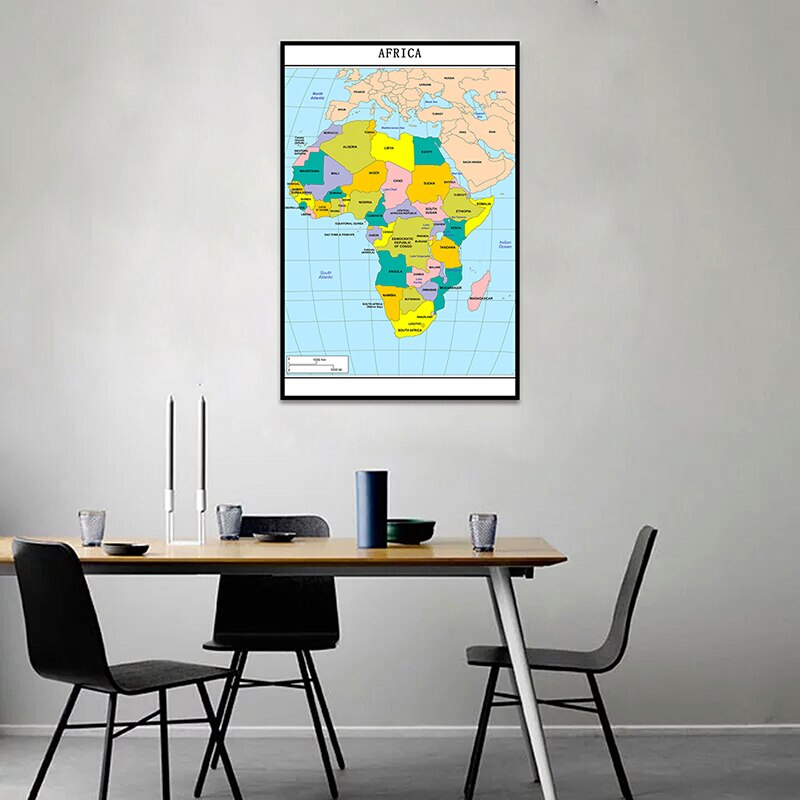 The World Political Map of Africa 59*84cm Wall Art... – Grandado