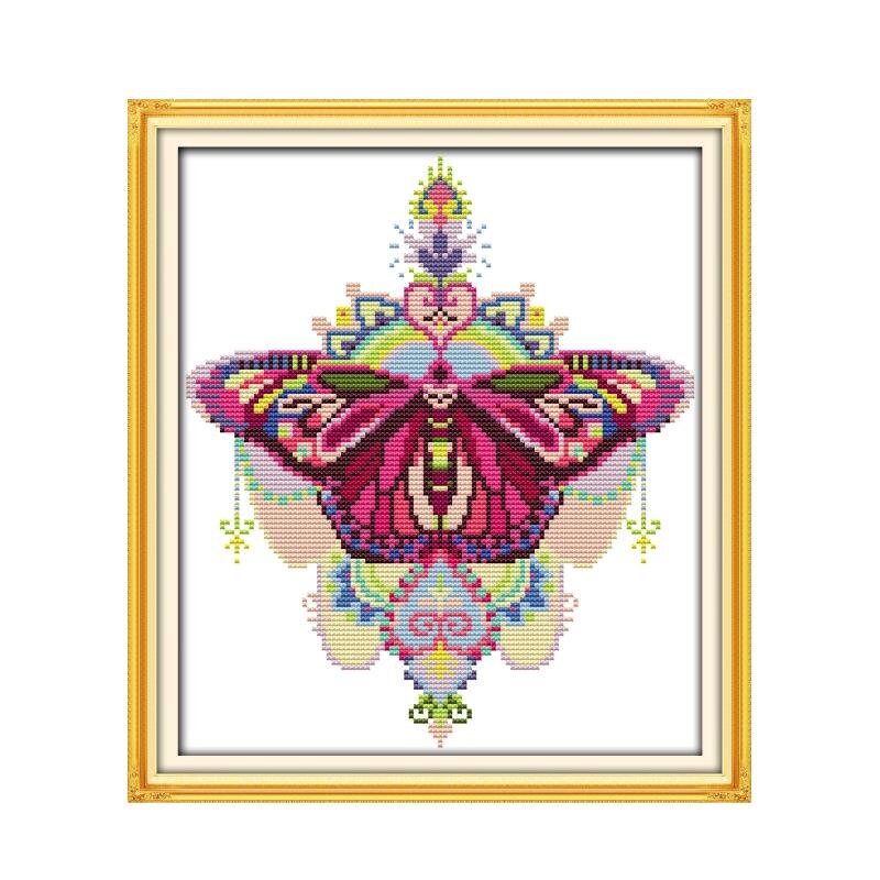 Colorful butterfly cross stitch kit aida 14ct 11ct... – Grandado