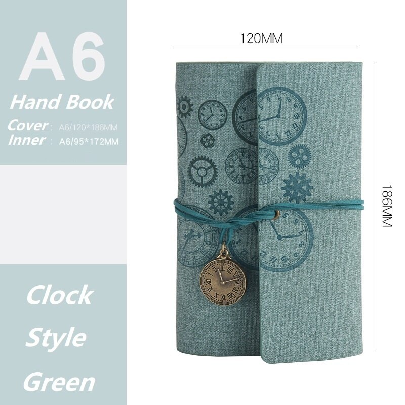 Retro Style Hand Book A6 Spiral Ring Binder Leathe... – Grandado