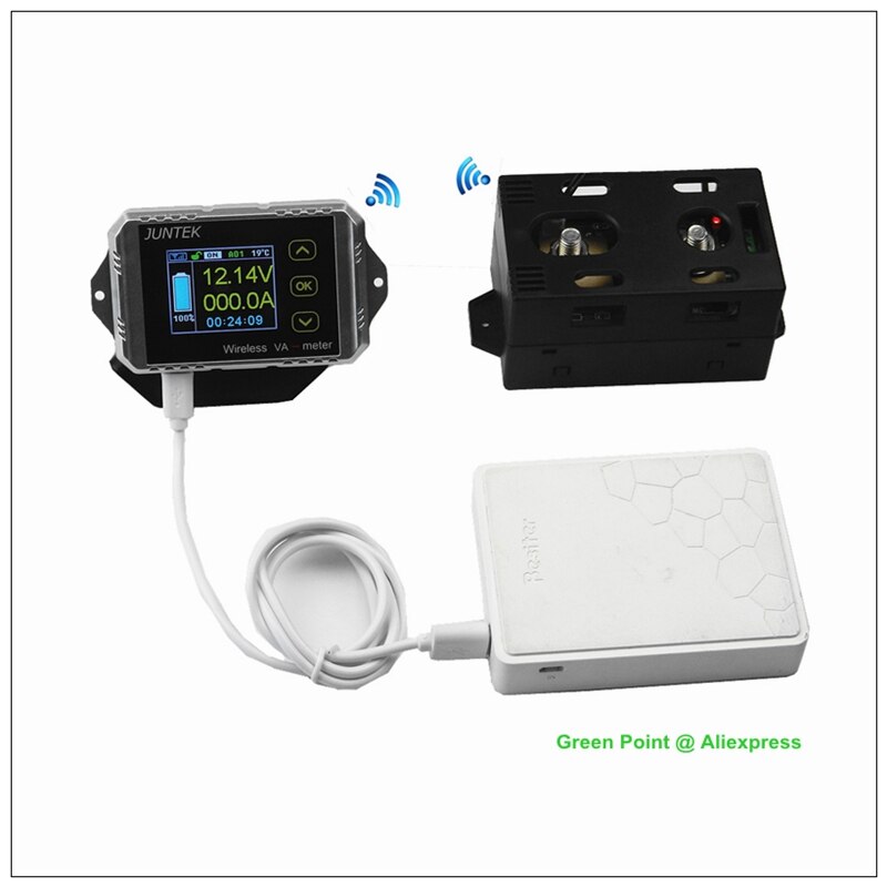 JUNTEK VAT1300 Wireless 12V 24V 48V battery Coulom... – Grandado