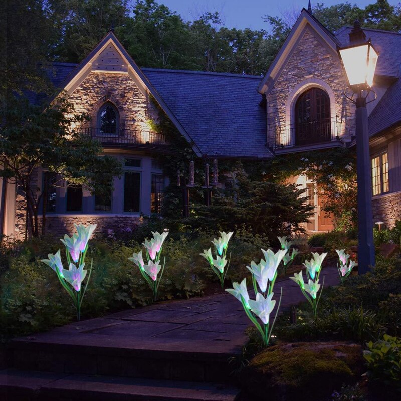 Simulatie Lelie Led Light Zonne-energie Tuin Lamp ... – Grandado