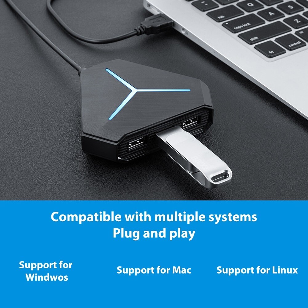 Multiple Port USB 2.0 AUX TF Card Reader Hub 1m Ca... – Vicedeal