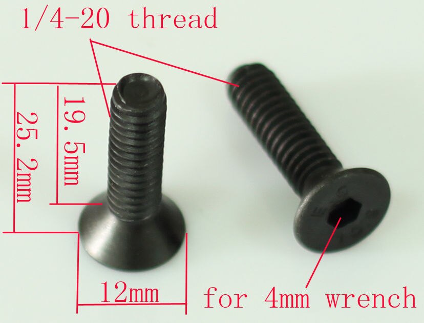 2 Stuks Lange 1/4-20 Metalen Socket Platte Schroef... – Grandado