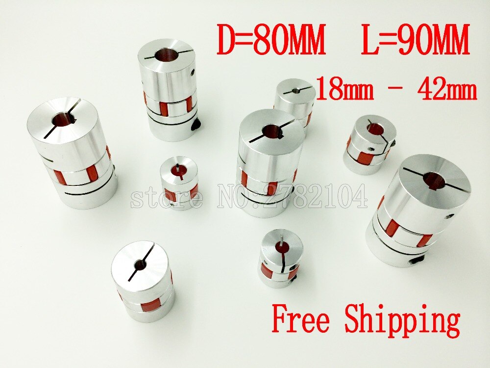Aluminium Plum Flexible Shaft Coupling D80 L90 18X... – Vicedeal