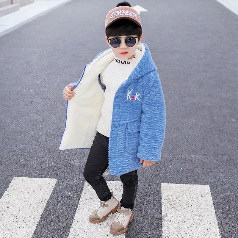 3-9T Boys Woolen Coat Children Boy Mink Cashmere P... – Grandado