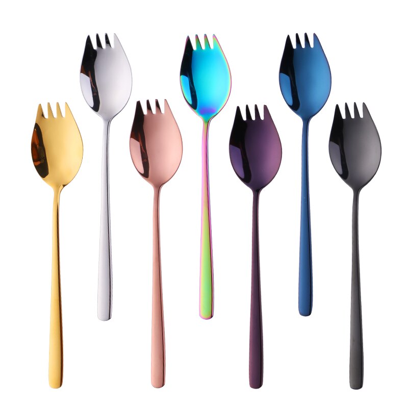 7 kleuren Rvs Dessert Lepels Met Lange Handvat Reg... – Grandado
