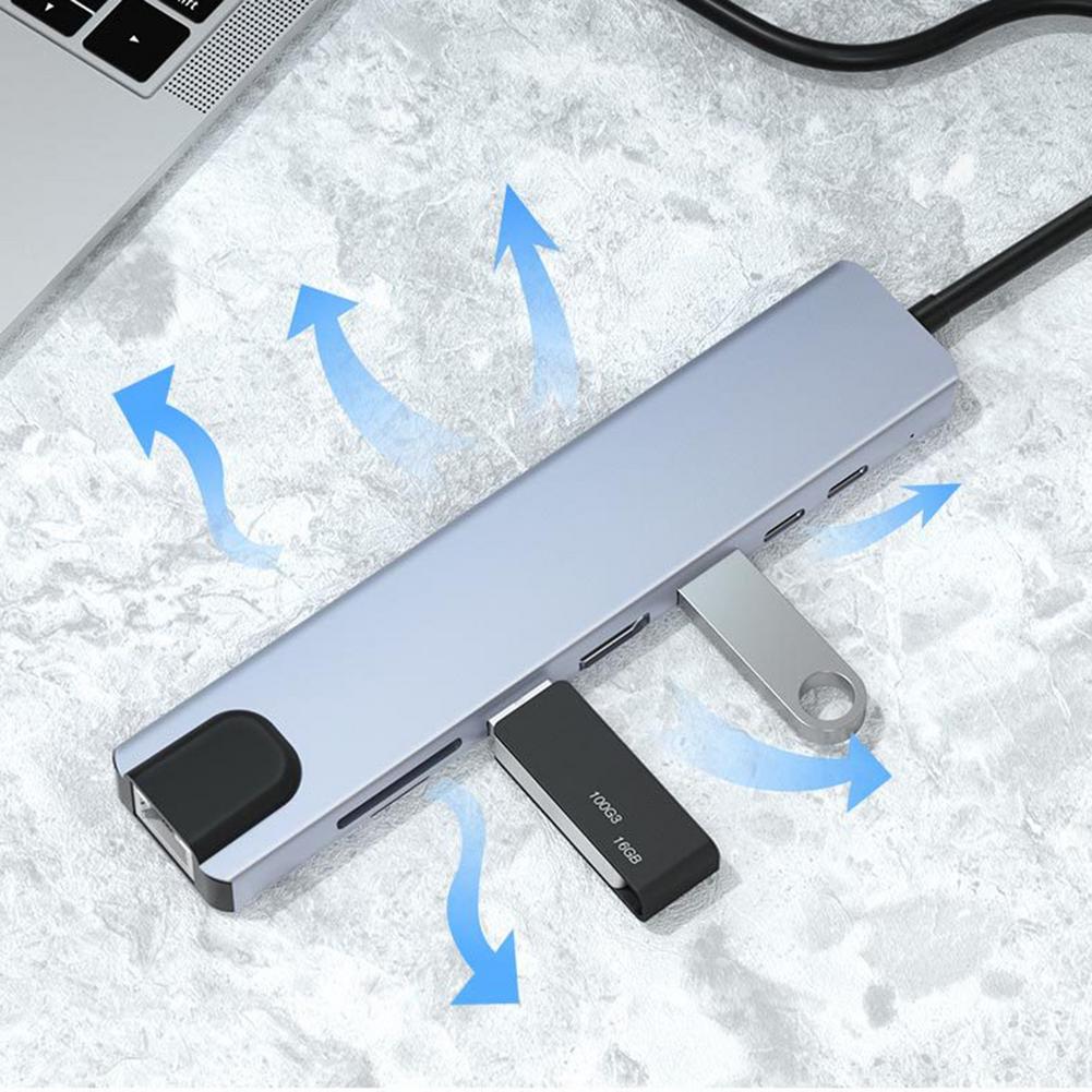 8 In 1 Usb C Hub Met 4K Usb 3.0 Hub Multipoort Ada... – Grandado