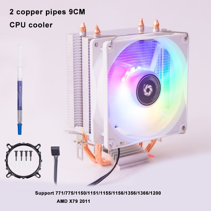 Dual Koperen Buis Cpu Radiator Computer Fan Ultra-... – Vicedeal