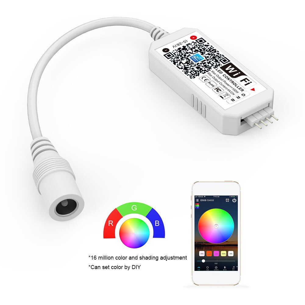 DC5-28V-Tira de luces LED RGB 5050, minicontrolado... – Grandado