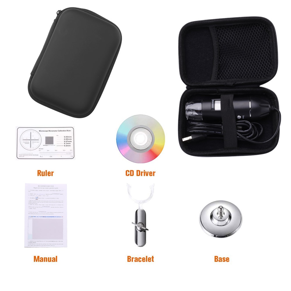 Adjustable 1600X 2MP 1080P 8 LED USB Digital Micro... – Grandado