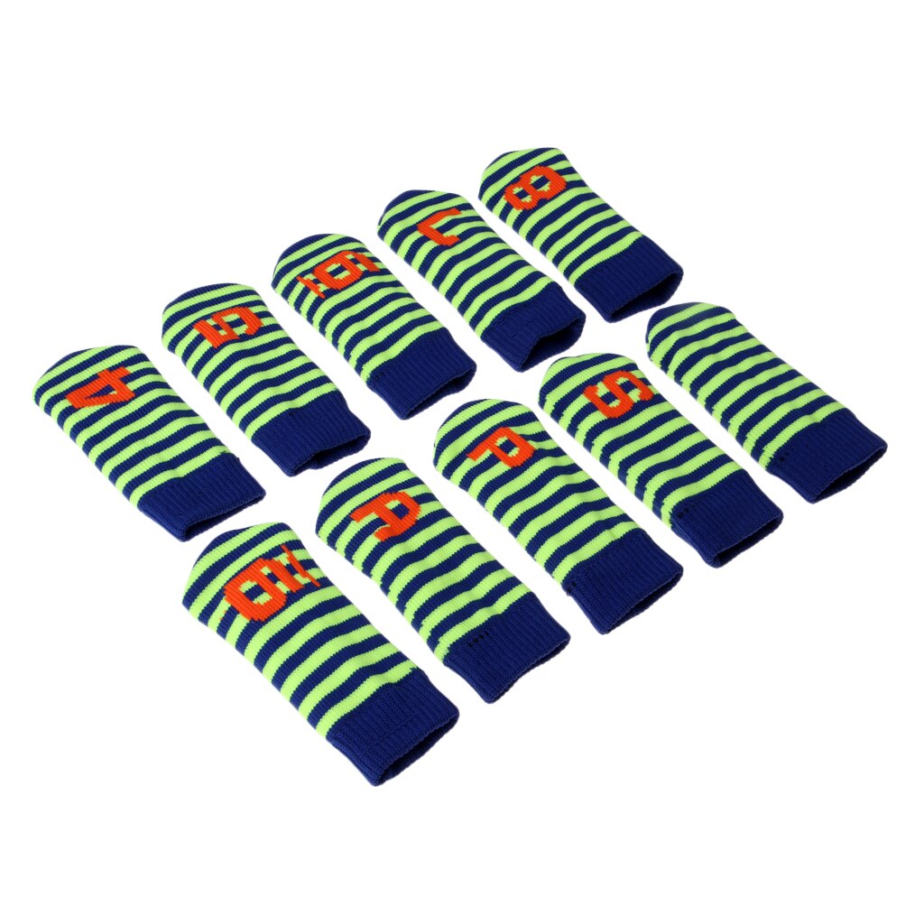 10 Pcs Golf Iron Head Cover Set Knit Sock Sleeve P... – Vicedeal