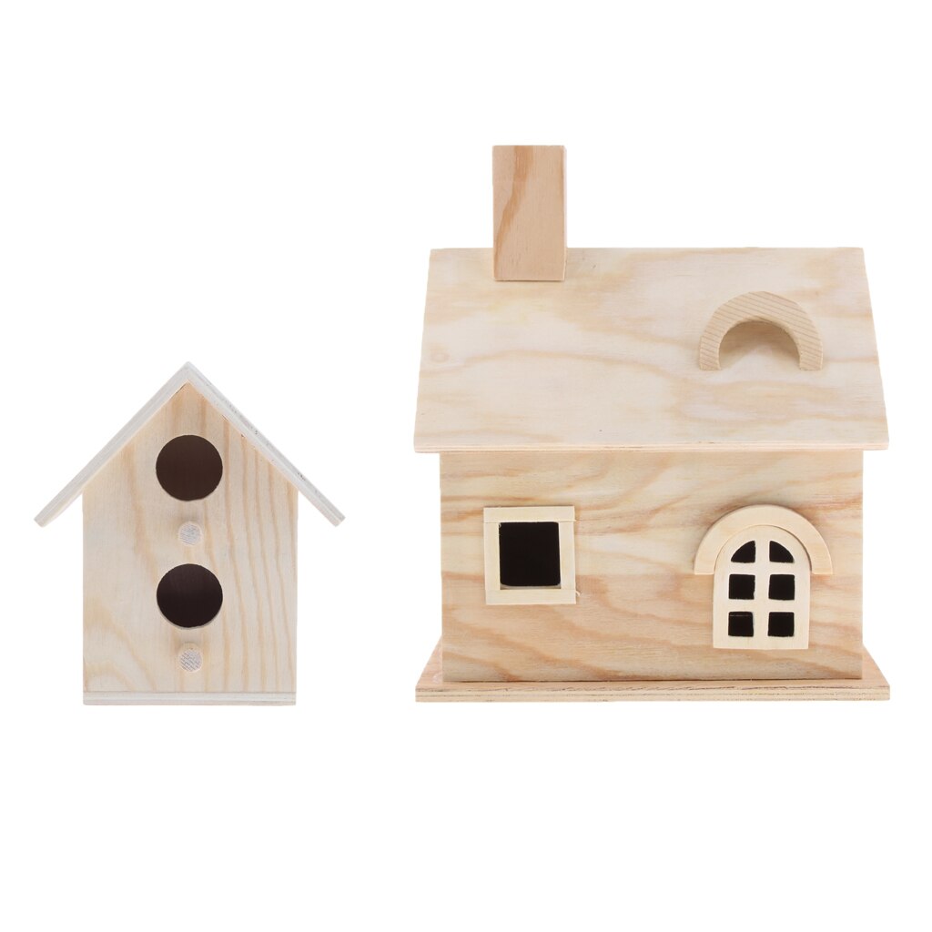 Birdhouse-Kooi Ruw Hout Baars Hut-Houten Cabine Vo... – Vicedeal