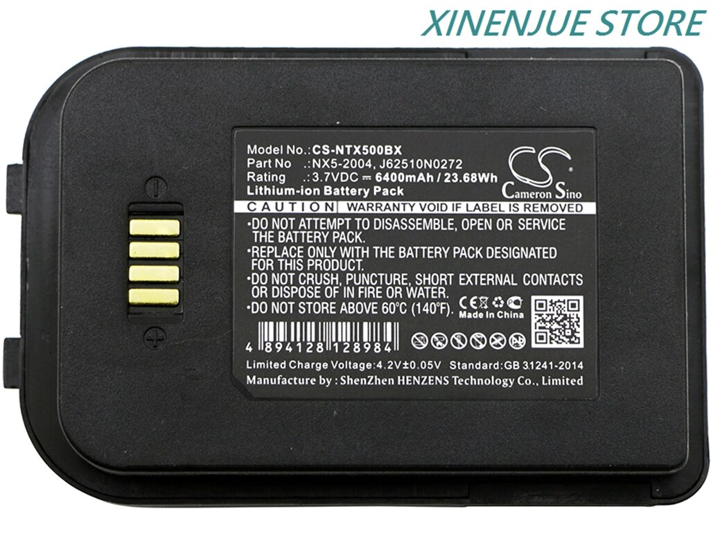 Barcode Scanner Battery 3.7V/5200mAh/6400mAh NX5-2... – Grandado