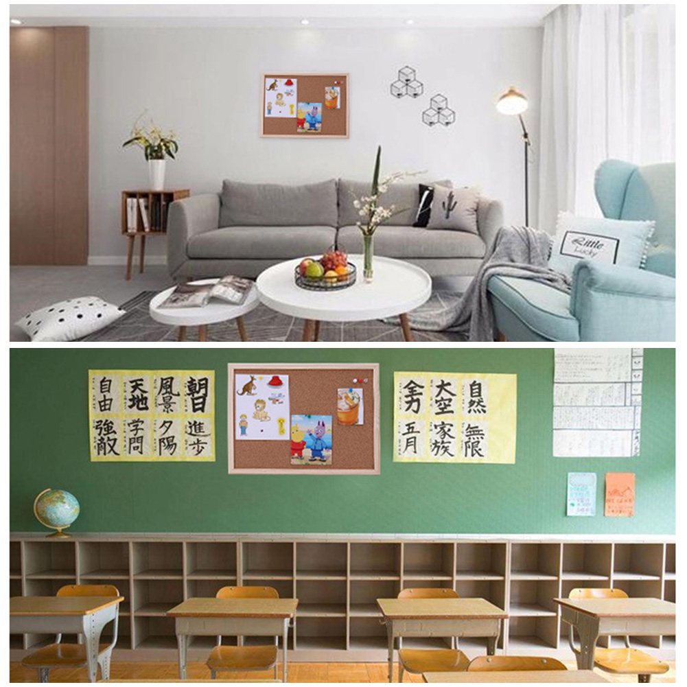 Message Wall Cork Board Bulletin With Frame Kinder... – Grandado