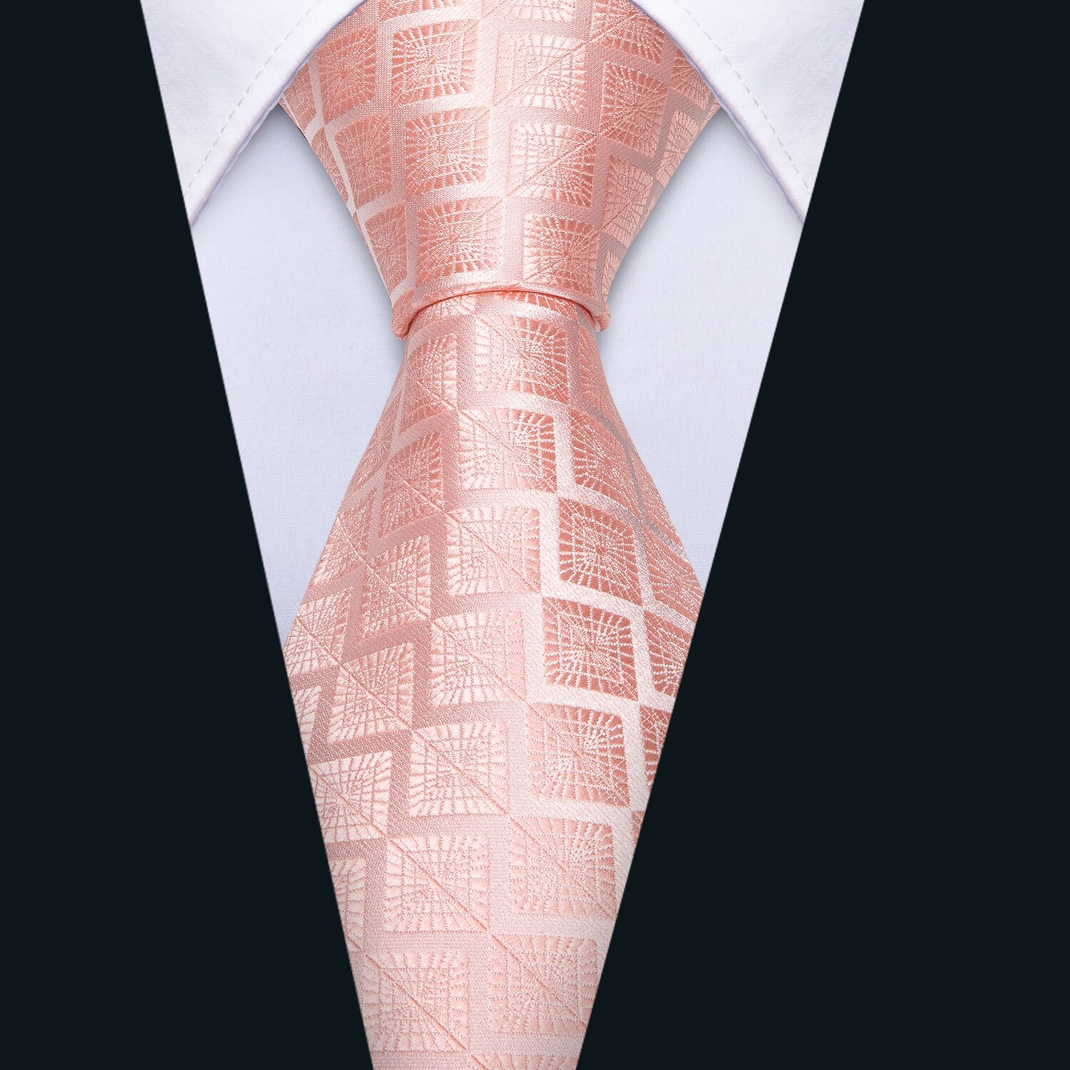 Men Tie Pink Floral Necktie Gravat Handkerchief Se... – Grandado