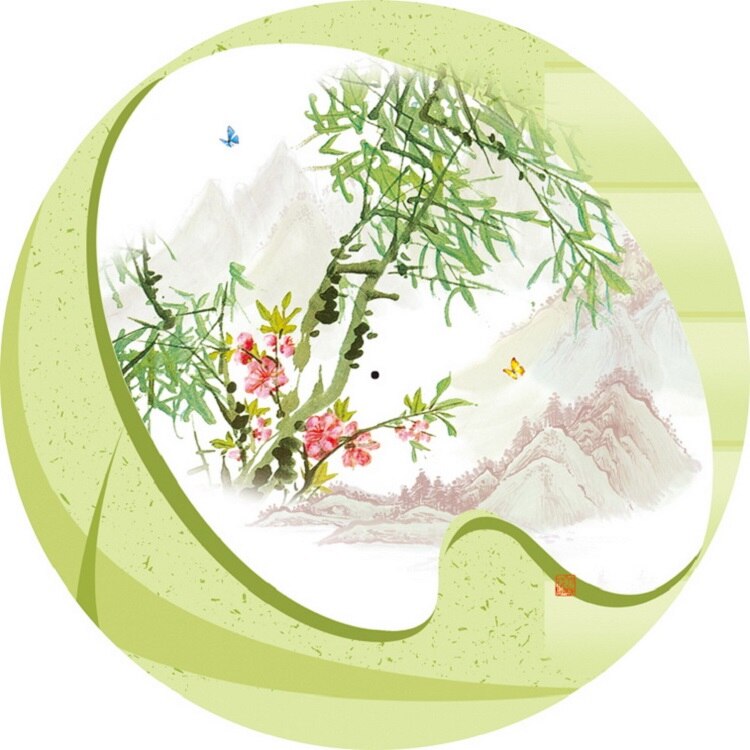 Green Spring Time Oil Paper Umbrella Bamboo Tree S... – Grandado