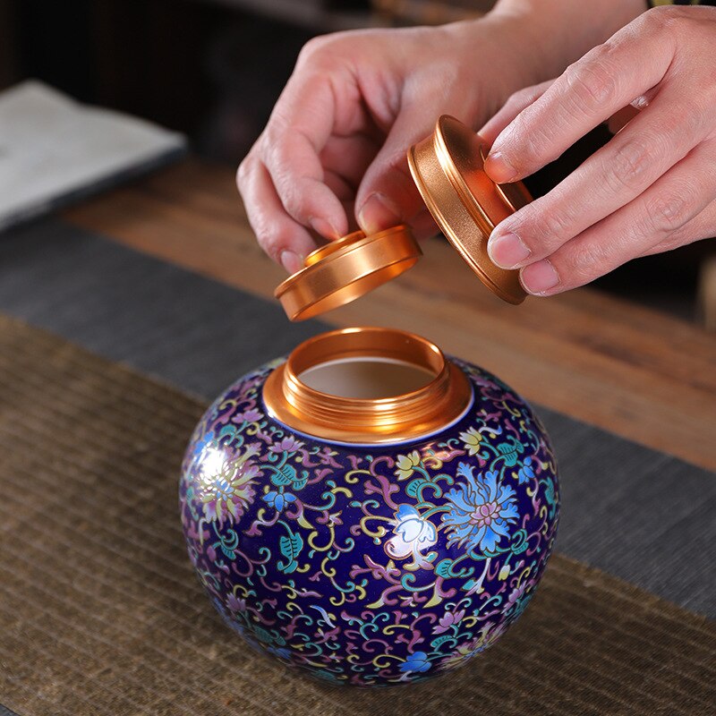 European-style Painted Ceramic Sealed Jar Exquisit... – Vicedeal