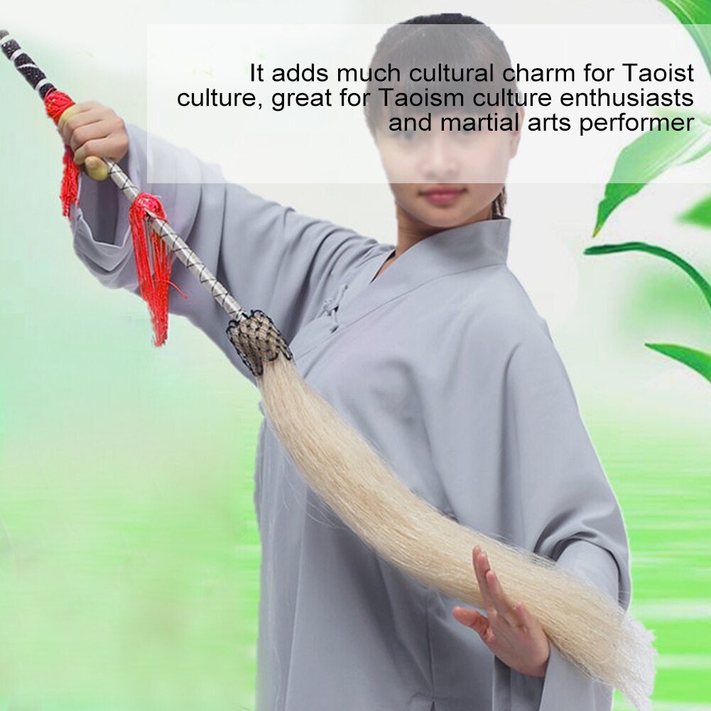WuDang Tai Chi Whisk High Grade Real Horsetail Woo... – Vicedeal