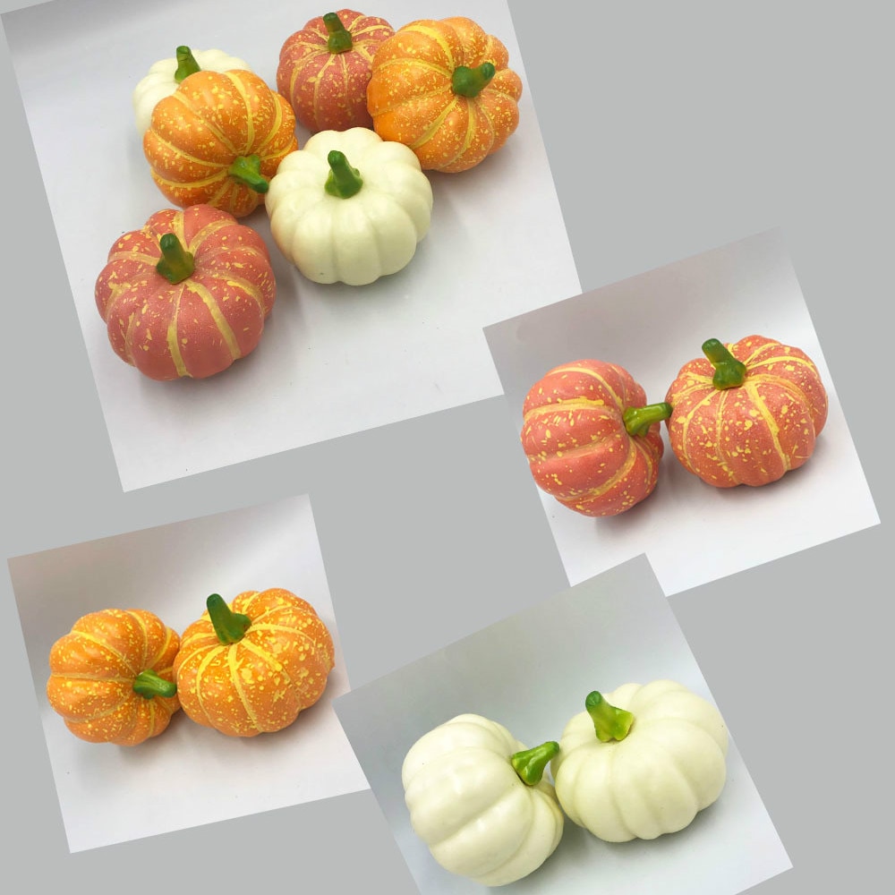 6pcs Halloween Artificial Mini Foam Pumpkin Simula... – Grandado