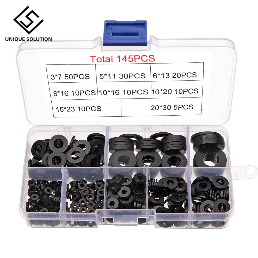 8 Size 145 Stuks Zwart Isolatie Afdichting Ring Ru... – Grandado