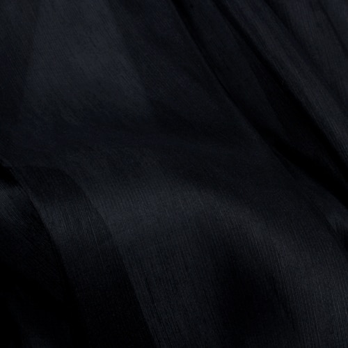 pure black 50% silk and 50% linen fabric silk blen... – Grandado