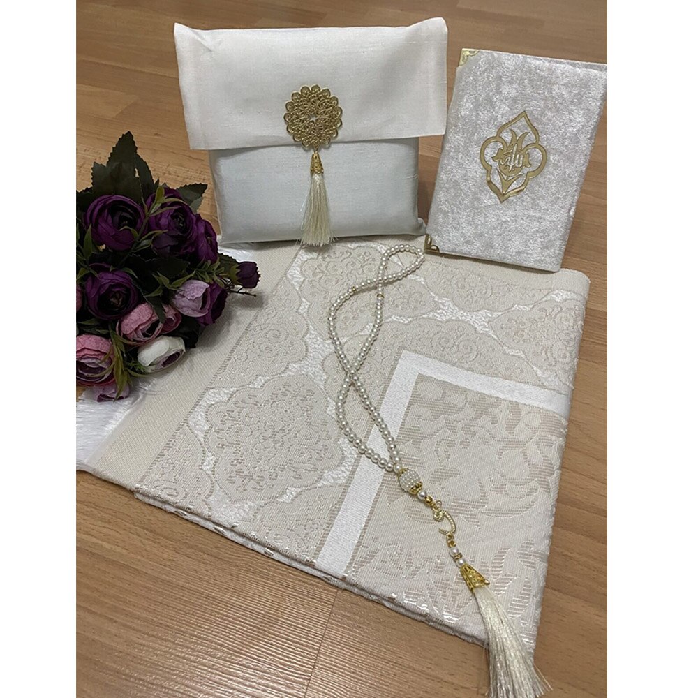 4PCs Taffeta Mat Muslim Prayer Rug Set Eid Ramadan... – Grandado