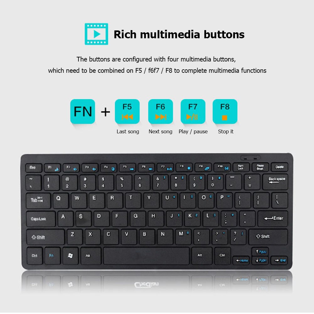Wireless 2.4G Ulti-thin 77 Keys Business Keyboard ... – Grandado