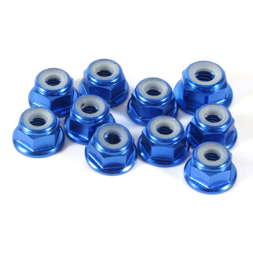 10PC M4 Aluminum Flanged Nylon Insert Lock Nut Blu... – Vicedeal