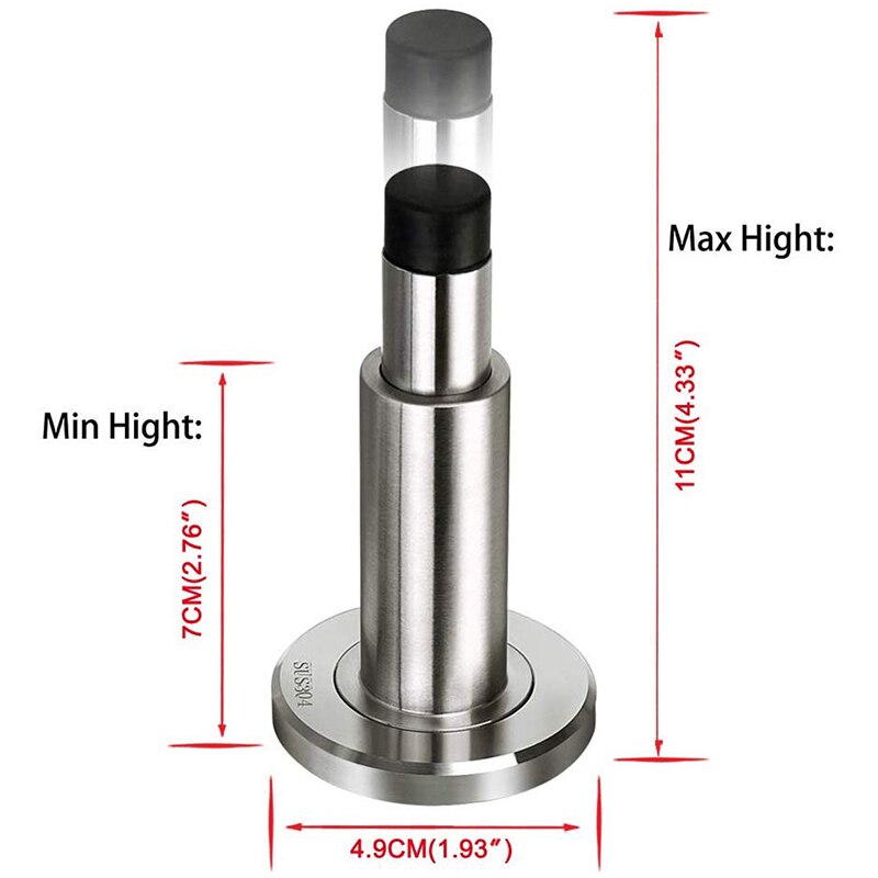 Spring Door Stop Wall Mounted Adjustable Door Stop... – Vicedeal