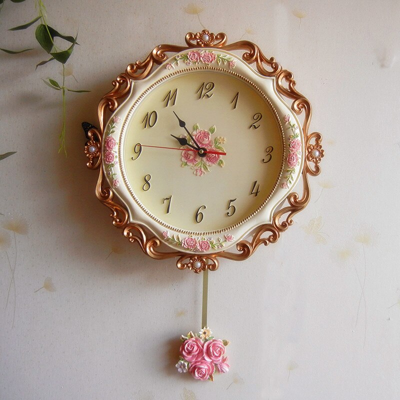 Luxury Pink Wall Clock Vintage Swing Pendulum Cloc... – Vicedeal