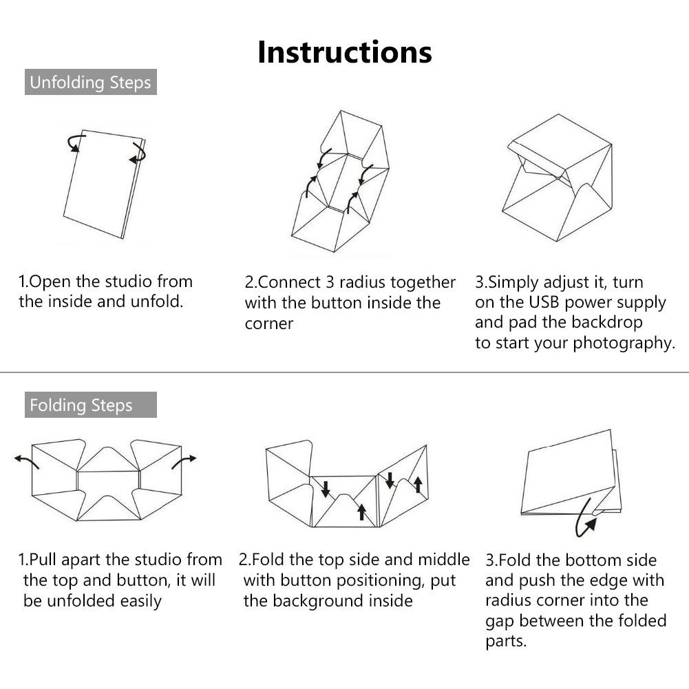 40CM Large Size Folding Lightbox Photography Photo... – Grandado