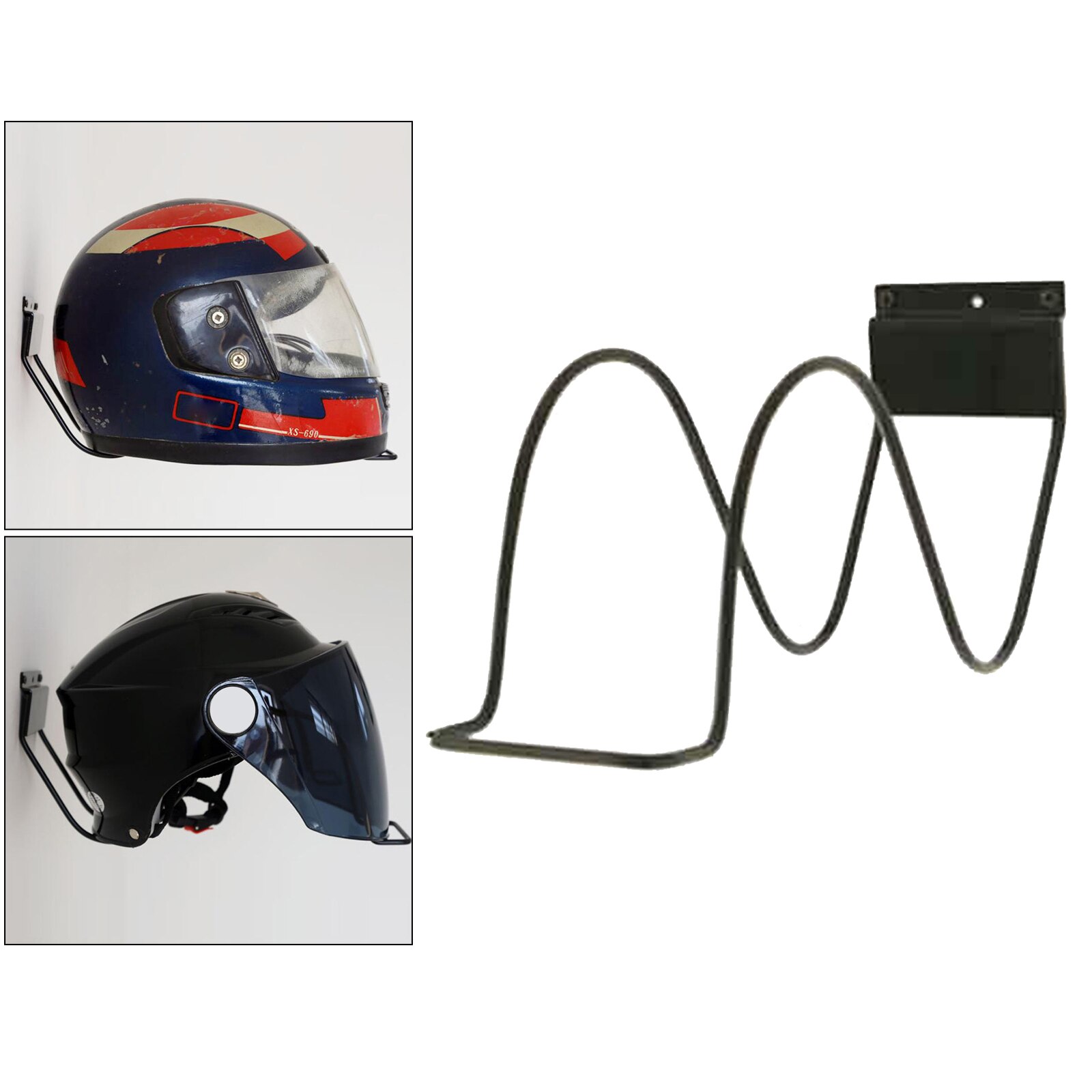 Metal Motorcycle Helmet Holder, Wall Mount Display... – Grandado