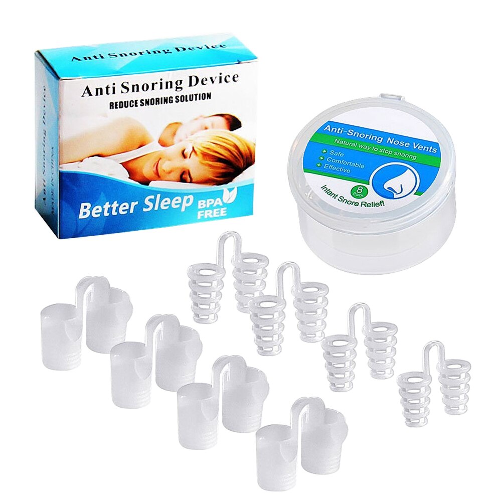 8 Pcs/Box Anti Snore Apnea Nose Clip Anti-Snoring ... – Vicedeal