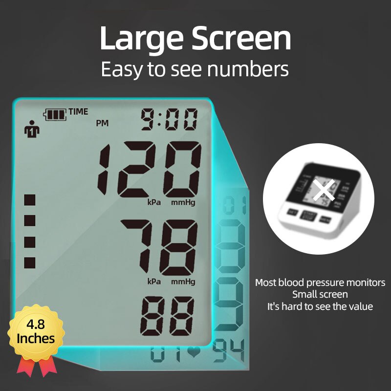 Arm Automatic Blood Pressure Monitor BP Heart Beat... – Vicedeal