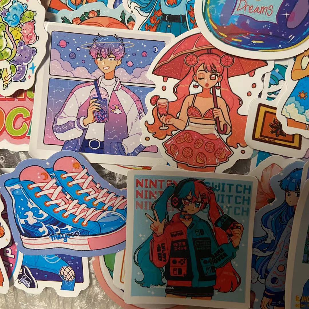 49Pcs Roze Leuke Meisje Sticker Diy Scrapbooking J... – Vicedeal