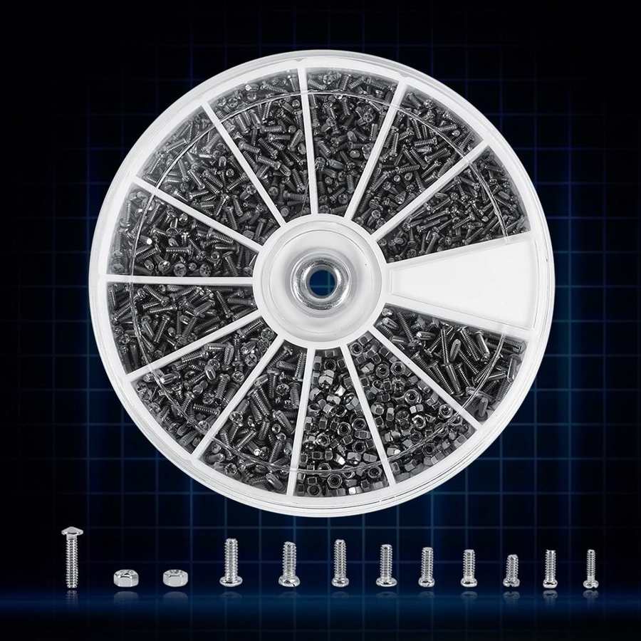 600pcs 12 Kinds of Small Screws Nuts Assortment Ki... – Grandado