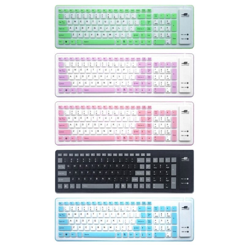 Foldable Silicone Keyboard Usb Wired Silicon Flexi Grandado