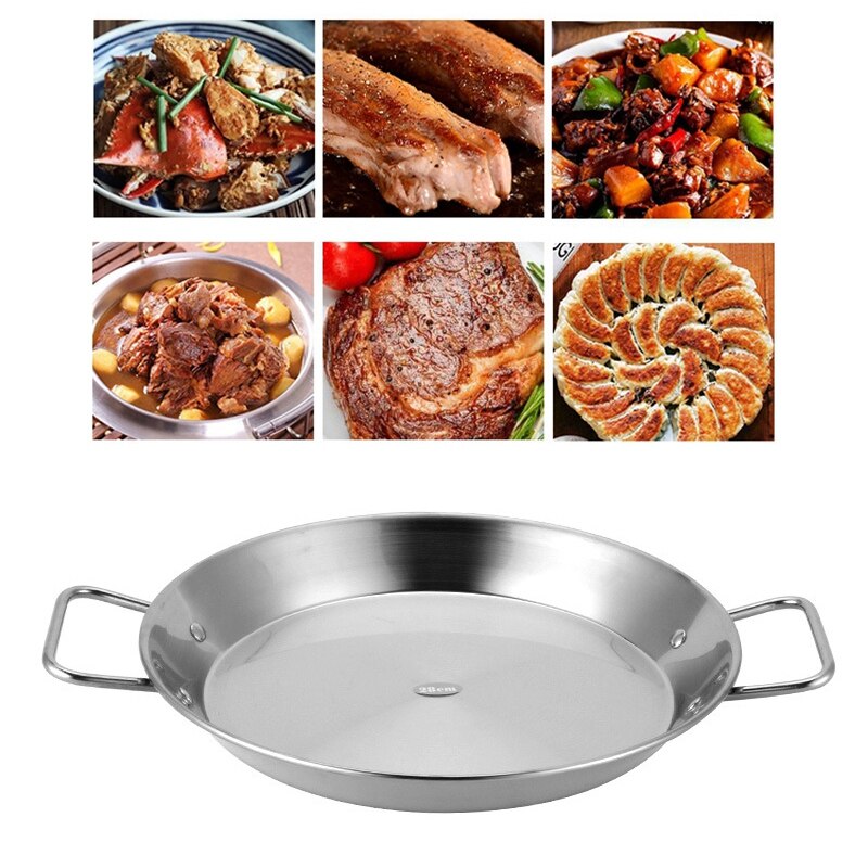 Stainless Steel Non-Stick Paella Pan Spanish Seafo... – Grandado