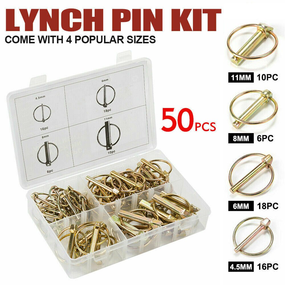 50pcs 4 Sizes Lynch Locking Pins Assortment Kit Zi... – Grandado