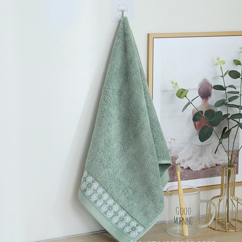 Bamboo Fiber Jacquard Rectangle Face Towel Solid C... – Grandado