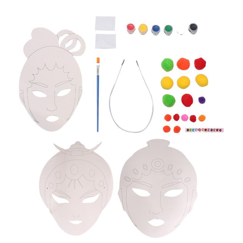 3 juegos de máscara de cara de ópera Peking, pintu... – Grandado