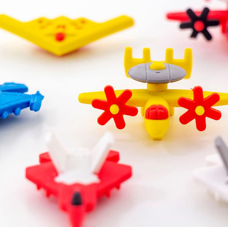 4 Pcs/pack Kawaii Mini Airplane Series Rubber Penc... – Grandado