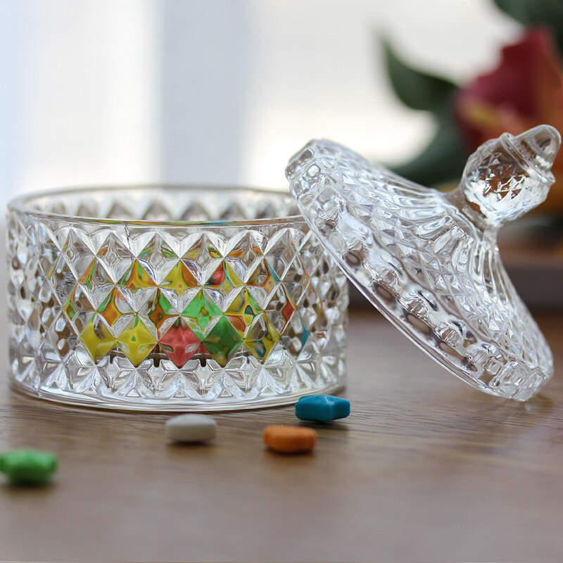 Nordic Crystal Glass With Lid Small Storage Tank E... – Grandado