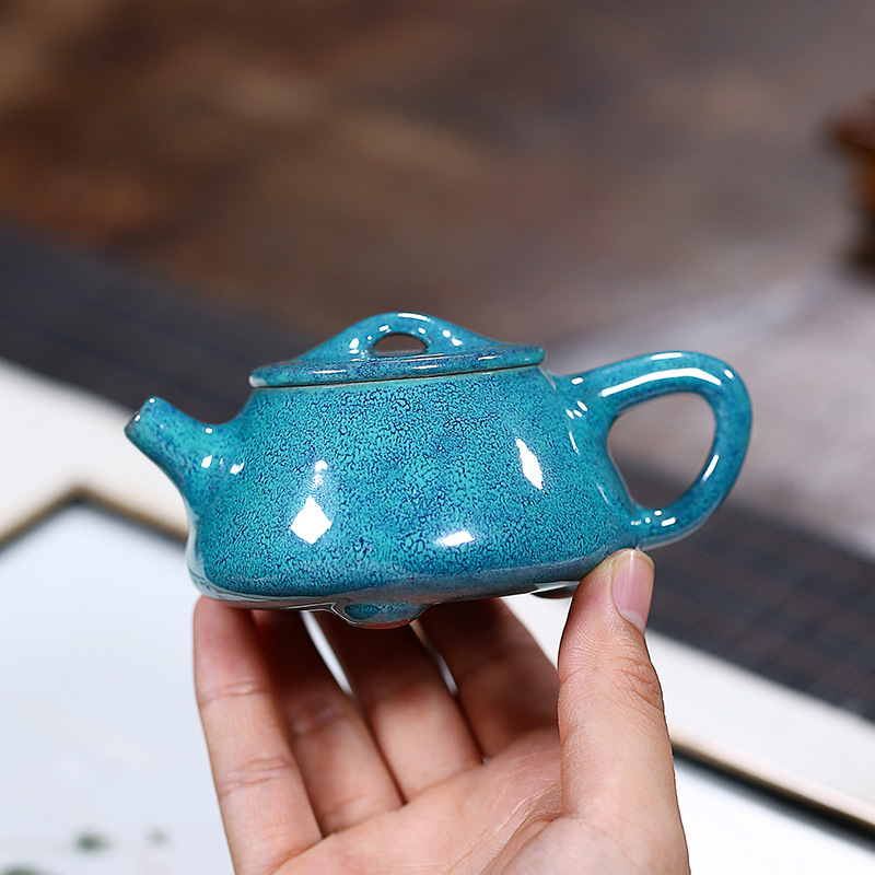Tea set Yixing red clay pot enamel color scenery b... – Vicedeal