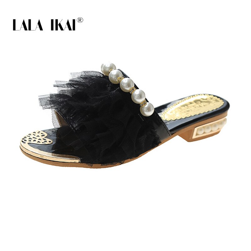 Lala ikai tøfler kvinner sommer åpenn tå perler la... – Grandado