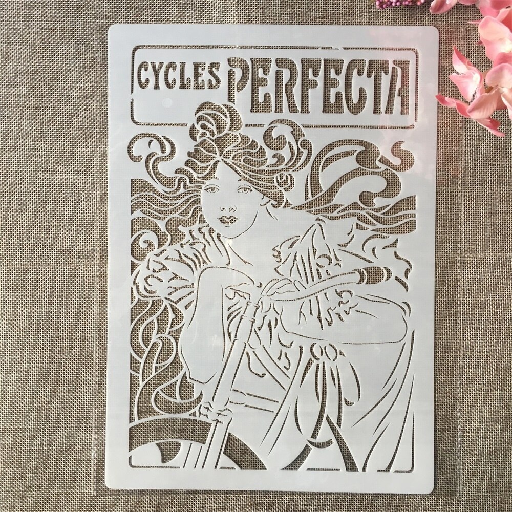 A4 29cm Vintage Lady DIY Layering Stencils Wall Pa... – Vicedeal