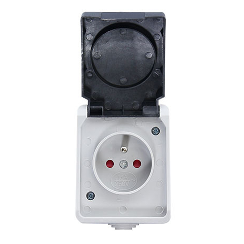 Europäische 2P + E 16A 250V IP44 EU außen steckdos... – Vicedeal