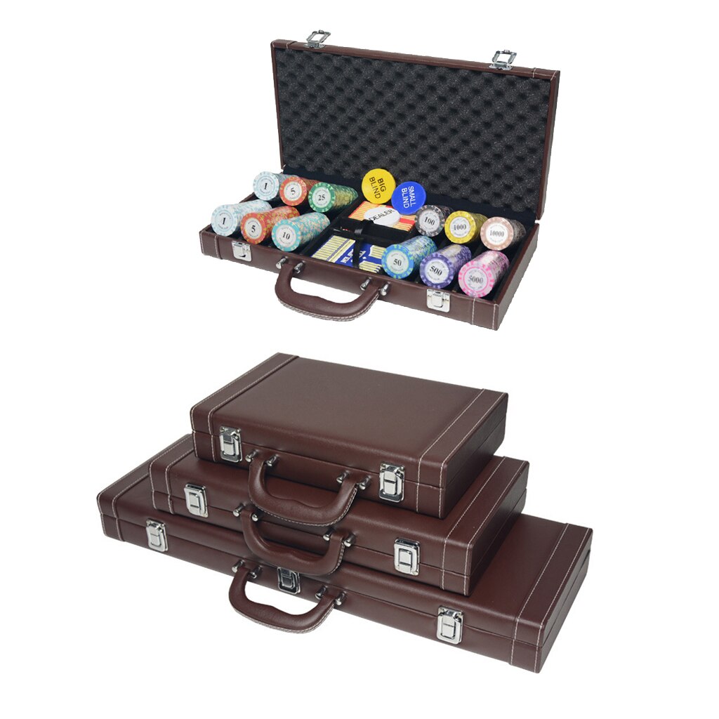 Draagbare Pu Leer Poker Tokens Chips Case Box Voor... – Grandado