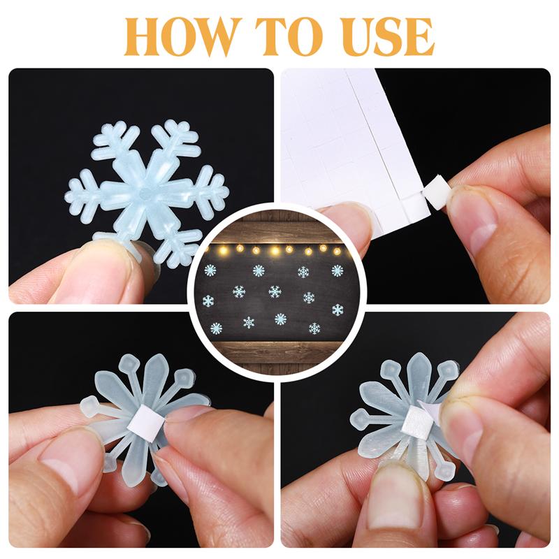 50PCS Snowflake Wall Stickers 3D Luminous Fluoresc... – Grandado